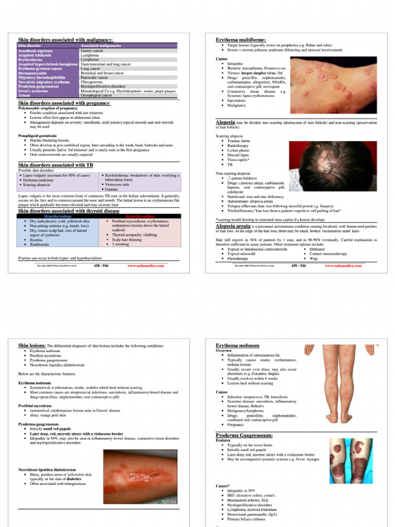 The Only Notes Dermatology PDF - DR Notes | PDF