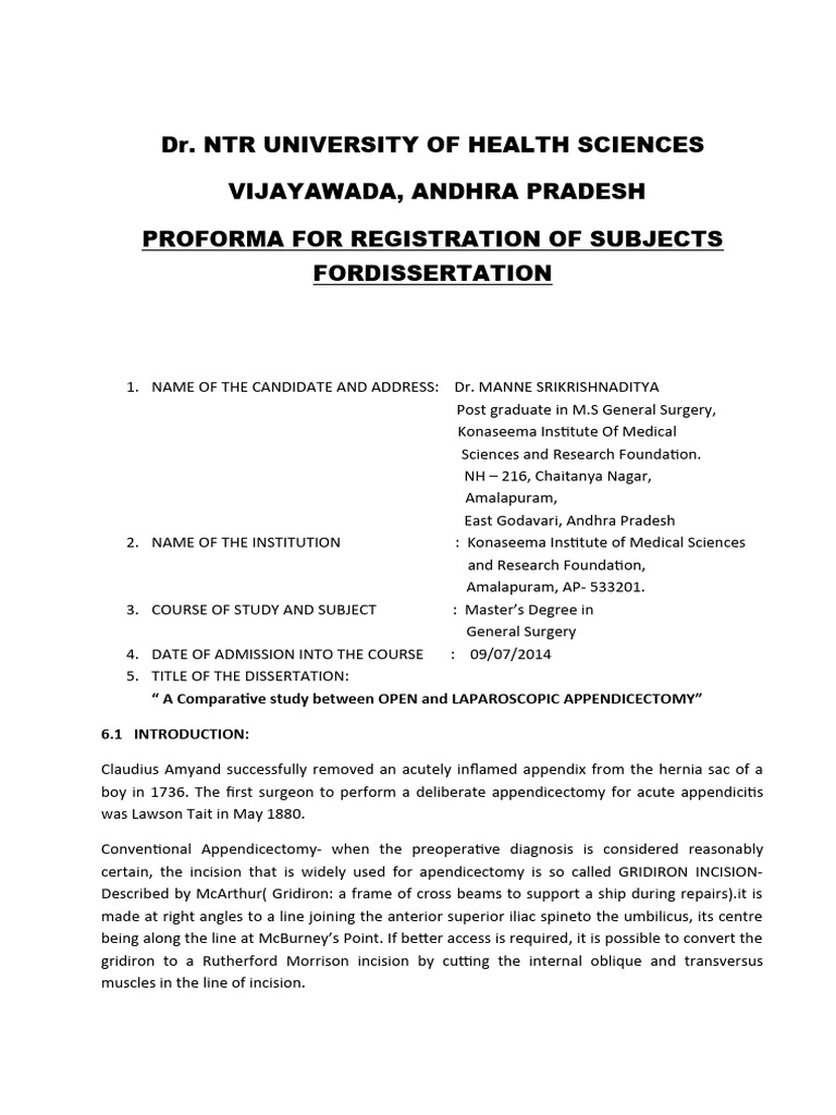 3.proforma For Thesis | Download Free PDF | Surgery | Health Care