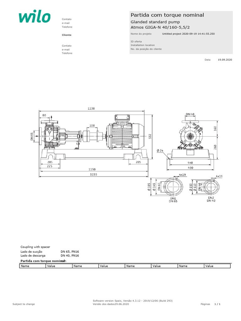 Folha de Dados Atmos GIGA-N 40 160-5,5 2 | PDF | Líquidos | Engenharia de Processos
