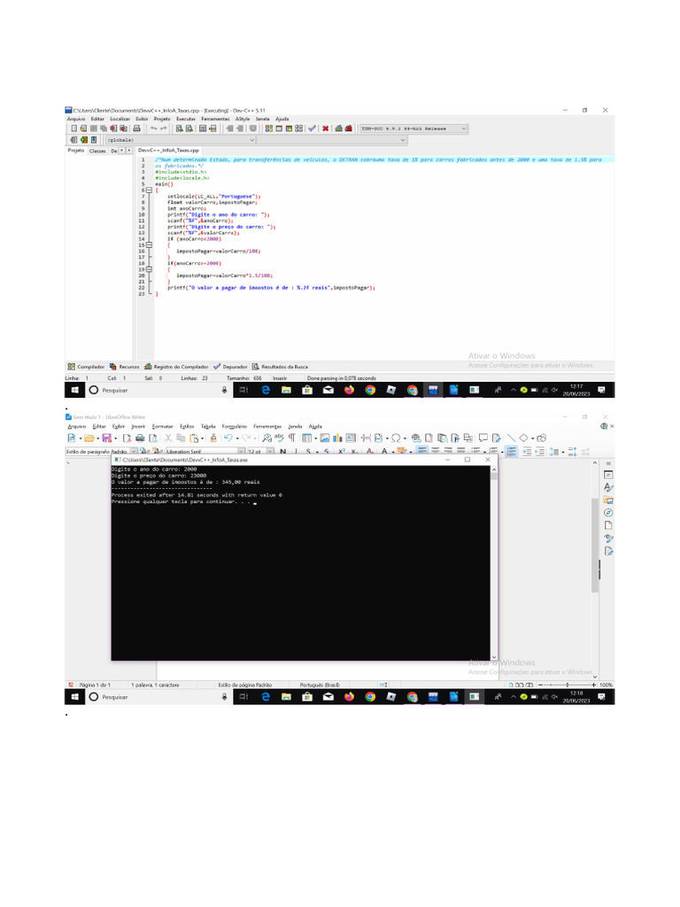 Atividade DevvC++ Hagar | PDF