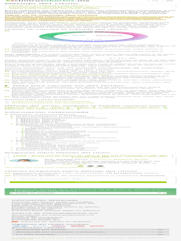 ¿Cómo Funciona El Método Del Ritmo Método Del Ritmo o Calendario | PDF ...