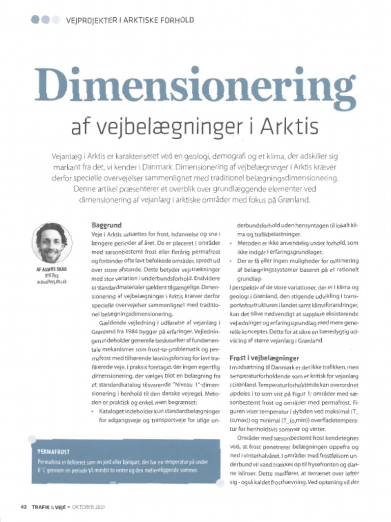 Dimensionering Af Vejbelægninger i Arktis | PDF
