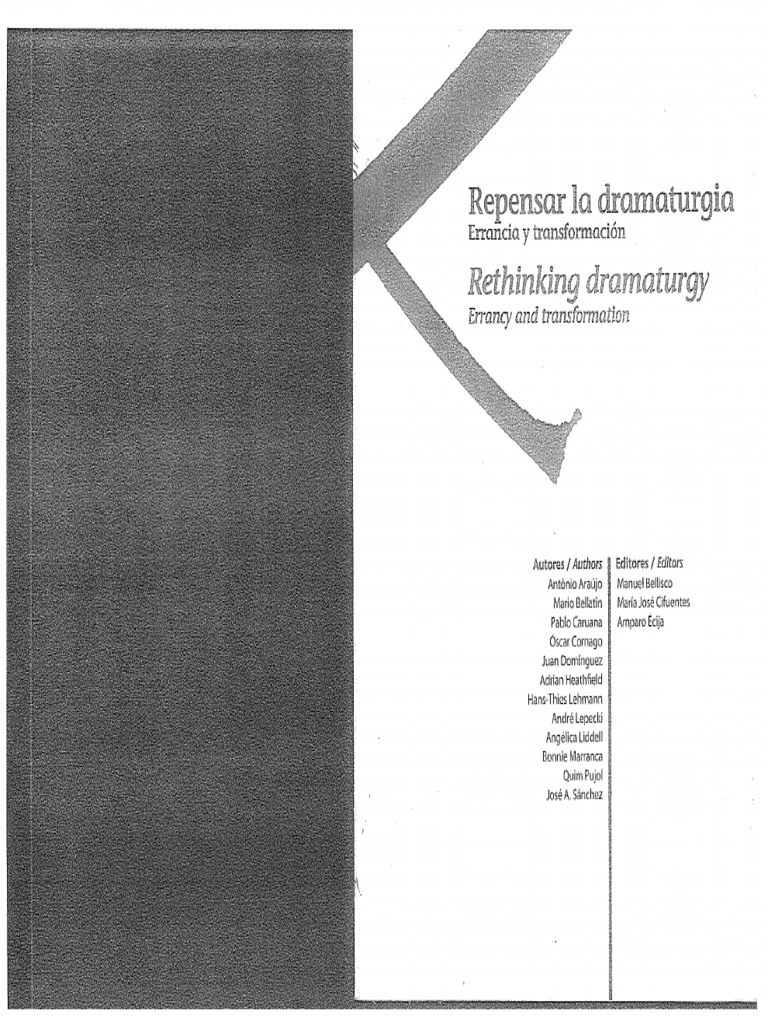 Repensar La Dramaturgia. Lepecki C2S3 | PDF