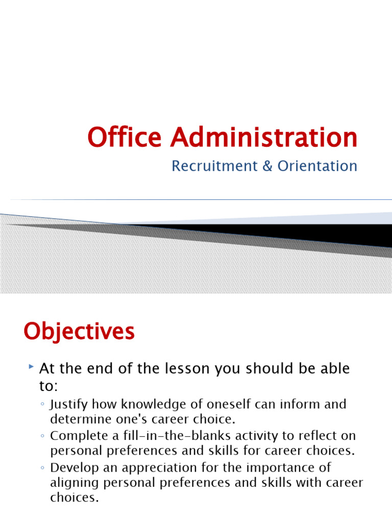 Office Administration Presentation | PDF | Skill | Communication
