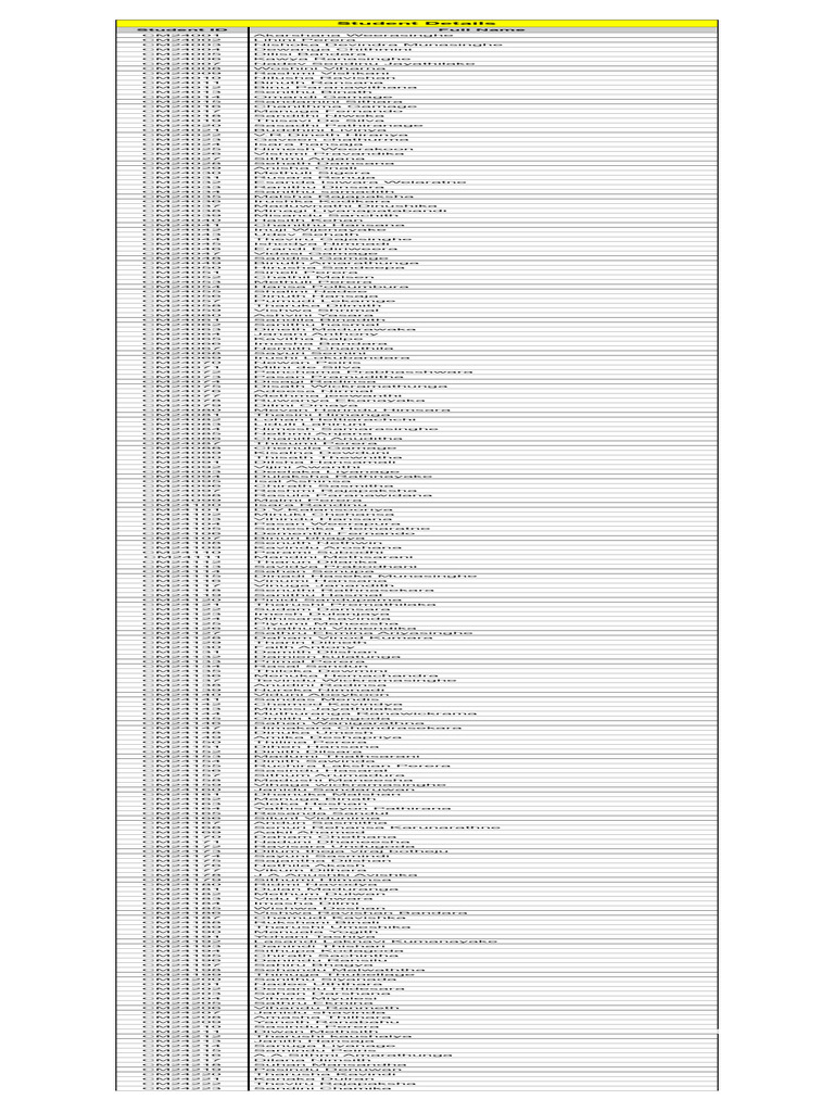 2024 Paper Class Student ID List | PDF
