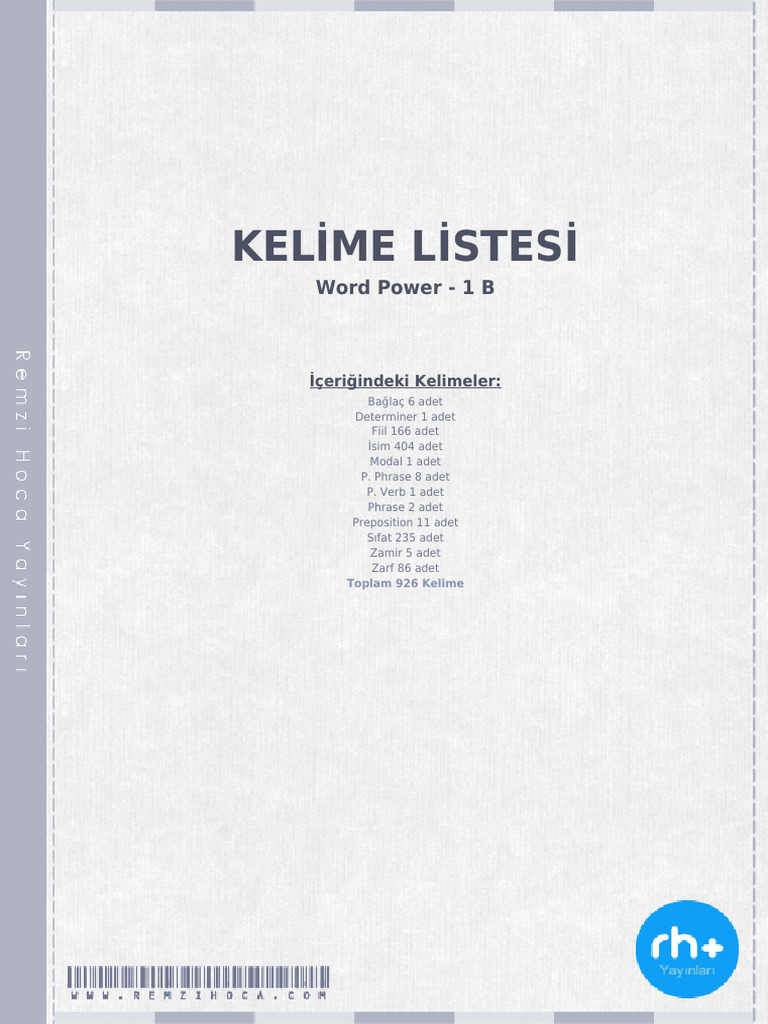 Tekrar Amacli Wordpower 1 Listeleri | PDF