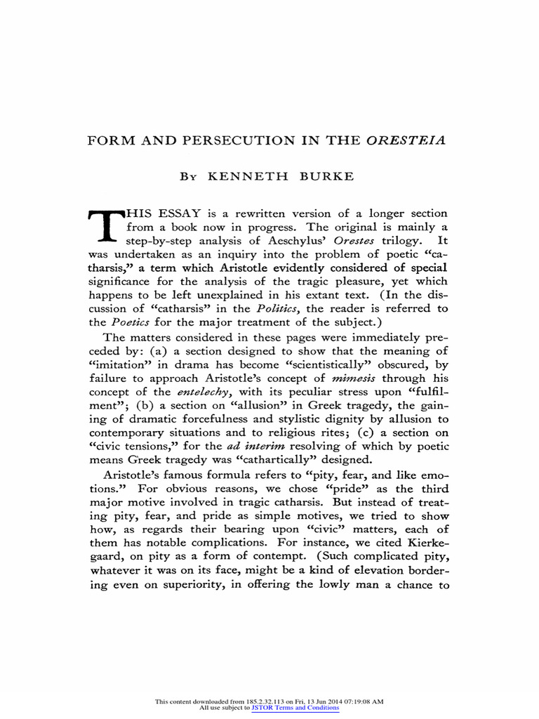 Burke Oresteia | Download Free PDF | Oresteia
