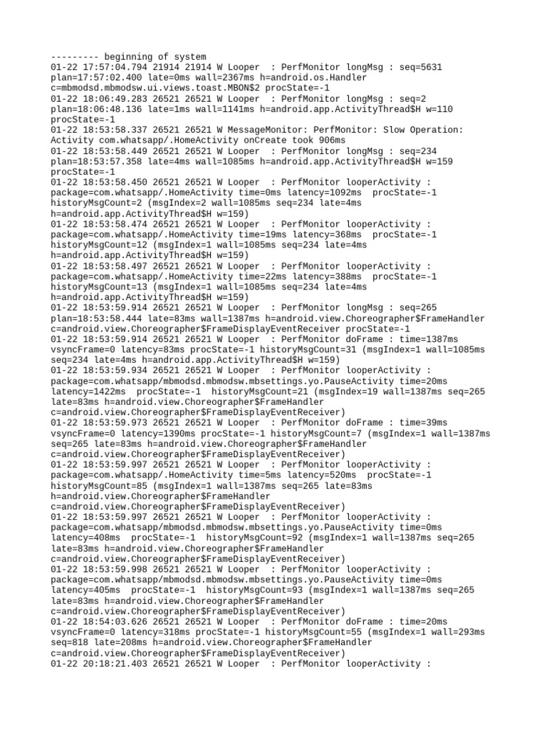 Logcat | PDF | Java (Programming Language) | Mobile App