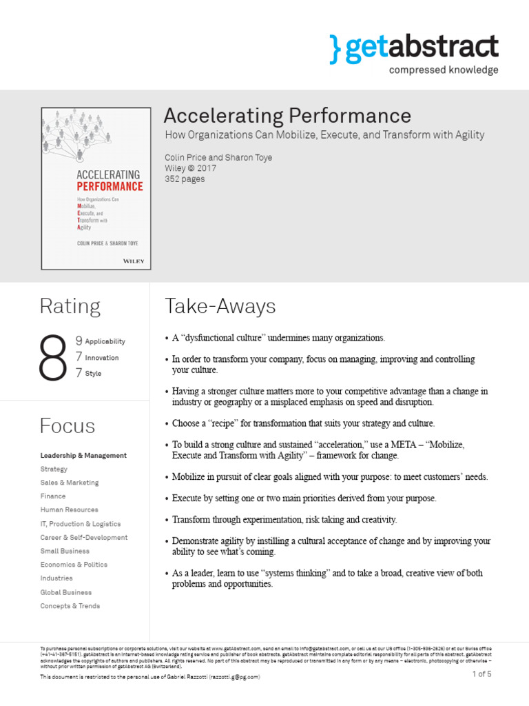 Accelerating Performance Price en 29293 PDF | PDF | Incentive | Innovation