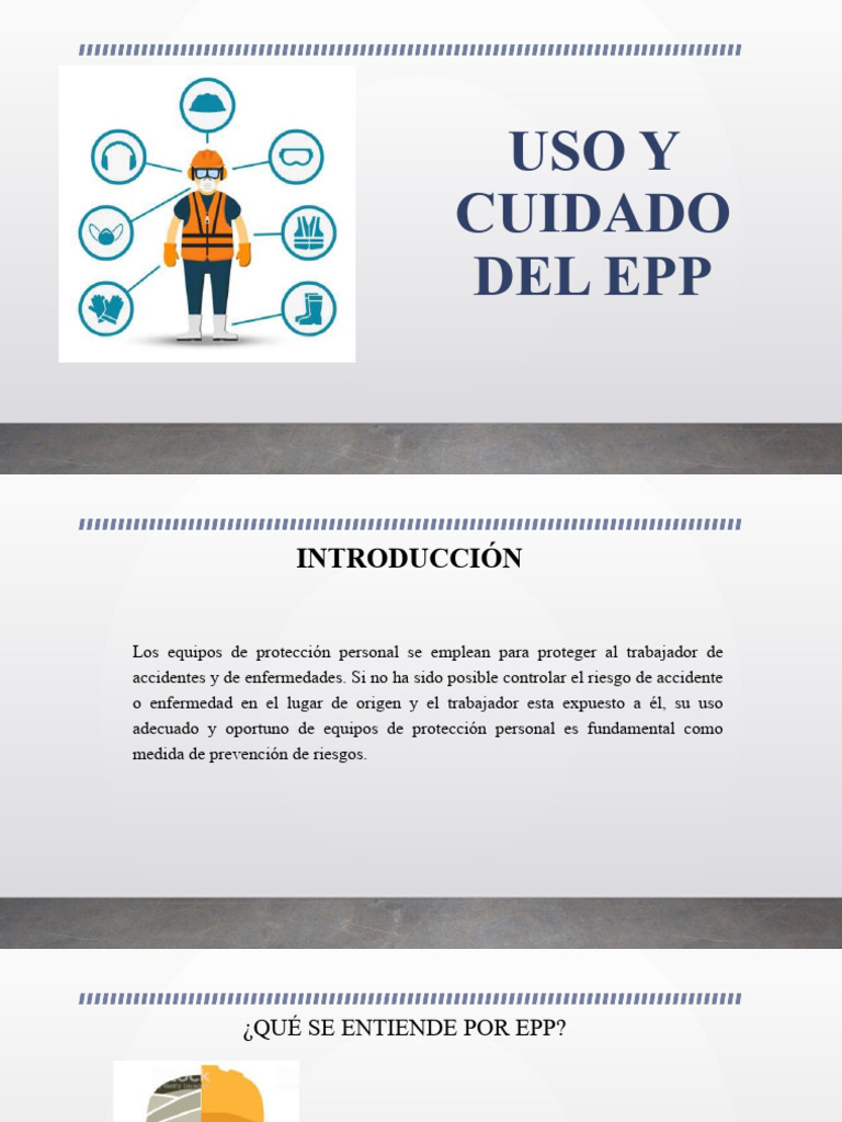 Uso y Cuidado Del Epp | PDF | Casco