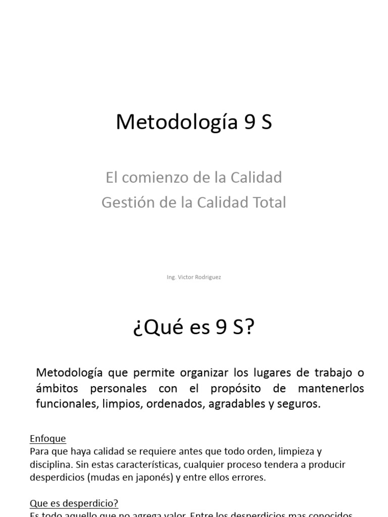 Metodología 9 S | PDF | Disciplinas
