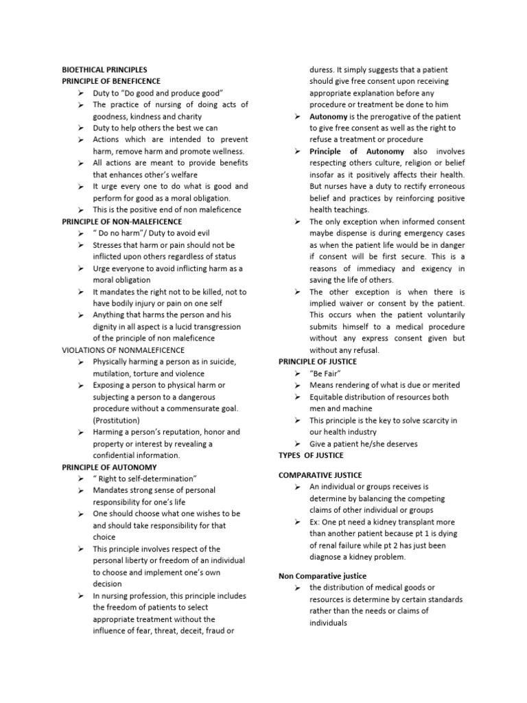 Bioethical Principles | PDF | Informed Consent | Autonomy