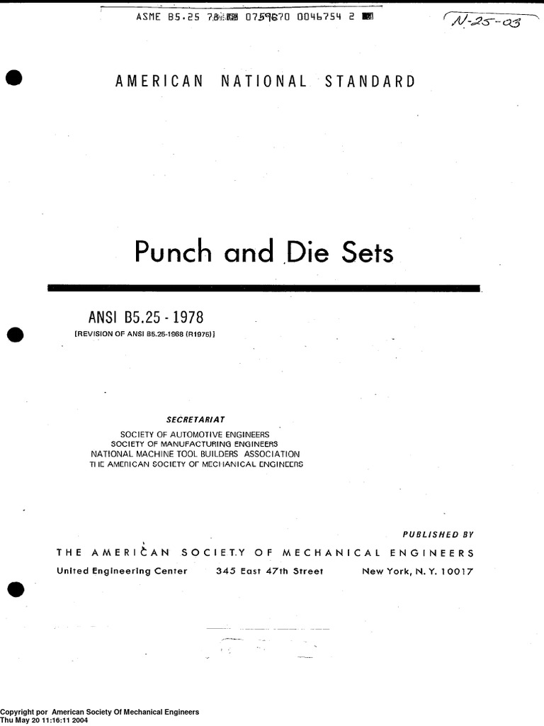 Ansi Asme B5 25 1978 | PDF