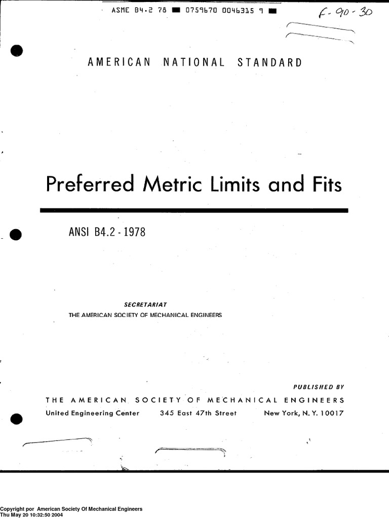 ANSI_ASME_B4_2_1978 | PDF