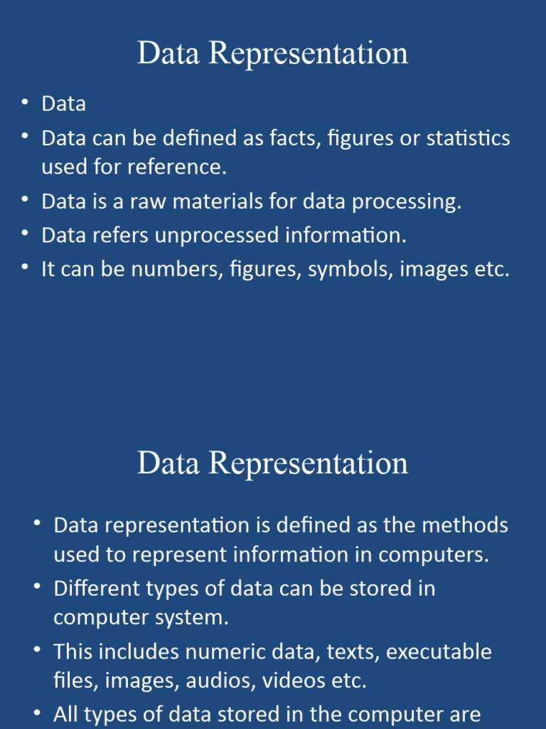 Data Representation 1 | PDF | Byte | Data Type