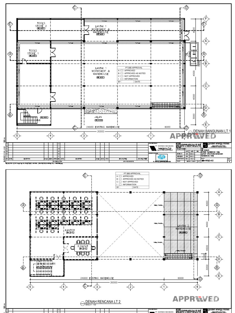 Detail Drawing Fabrication (Column & Beam) - Approved BIB | PDF