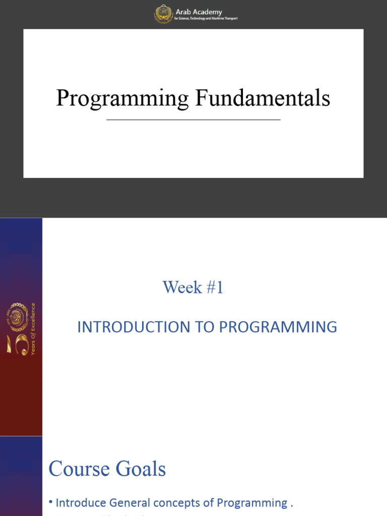 Week #1 | PDF | Computer Programming | Computer Program