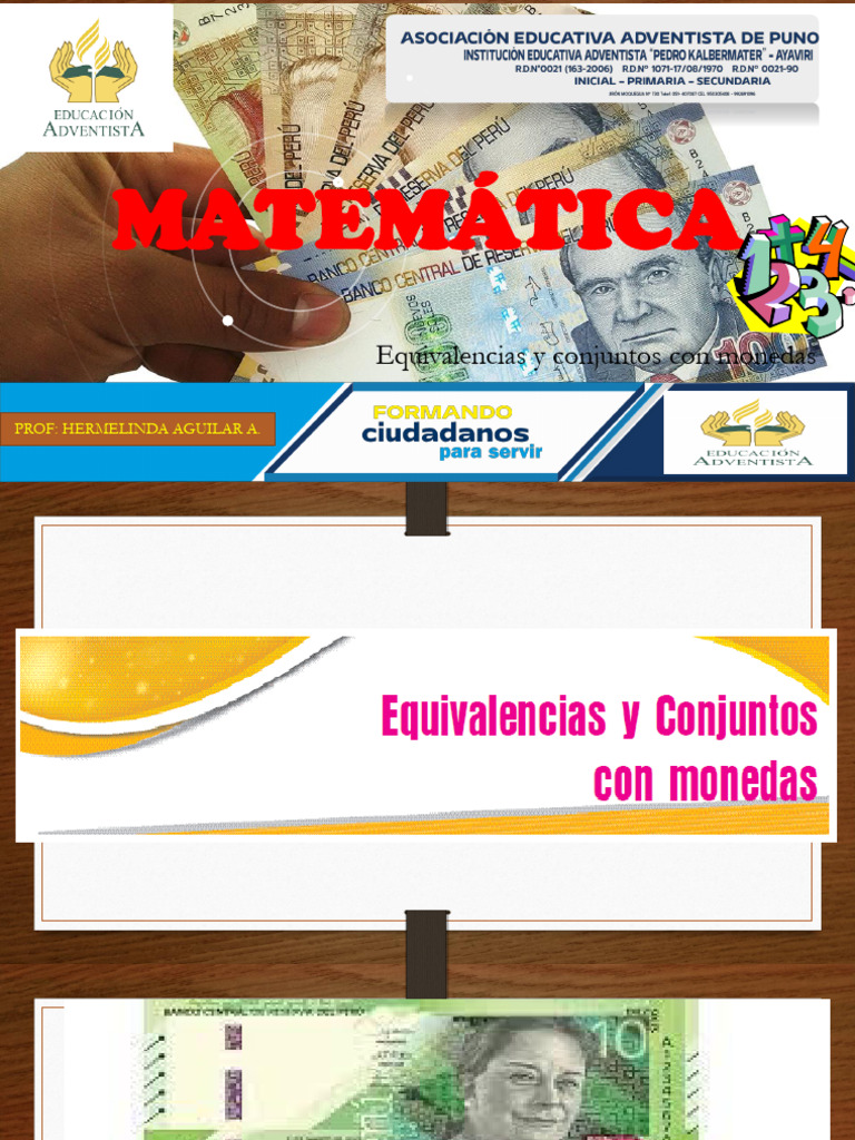 Equivalencias y Conjuntos Con Monedas. | PDF