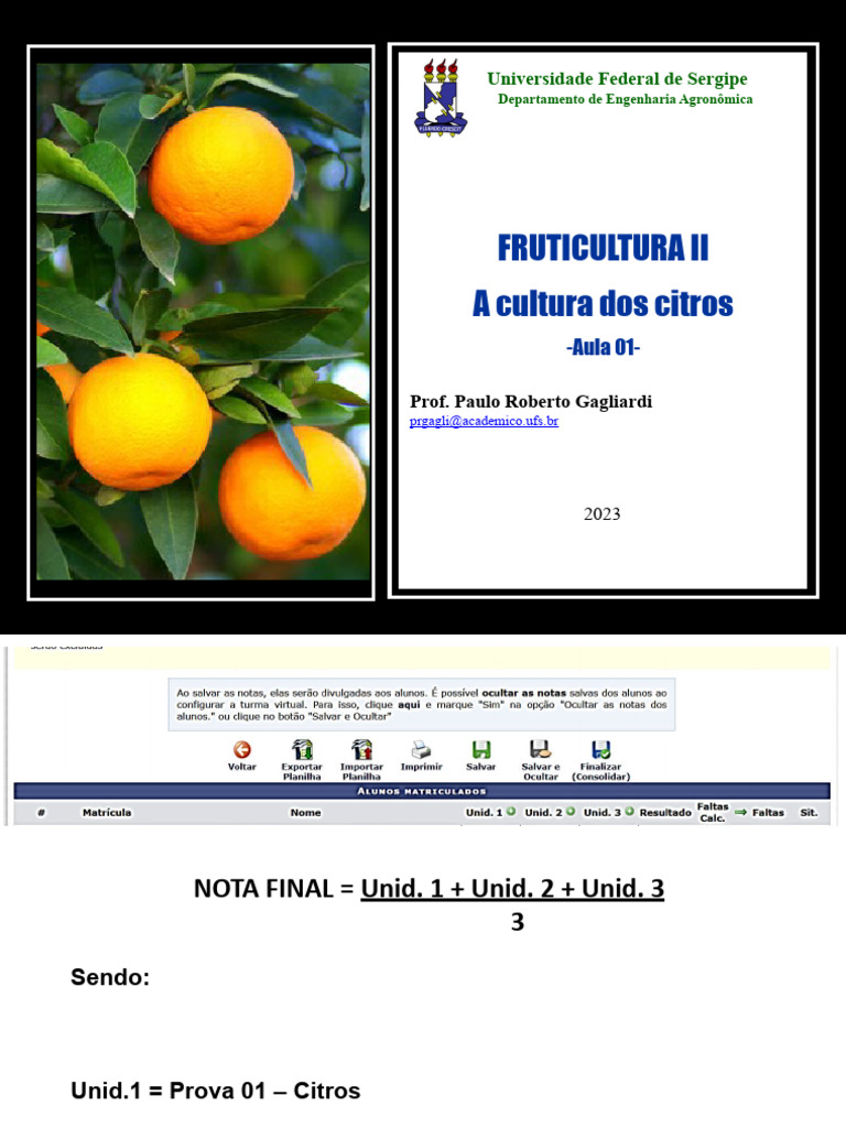 Cultura dos Citros: Aspectos e Importância | PDF | Laranja (fruta) | Limão