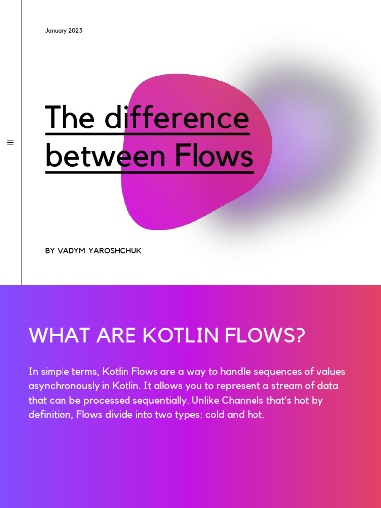 The Difference Between Kotlin Flows Pdf Information Technology Software Engineering