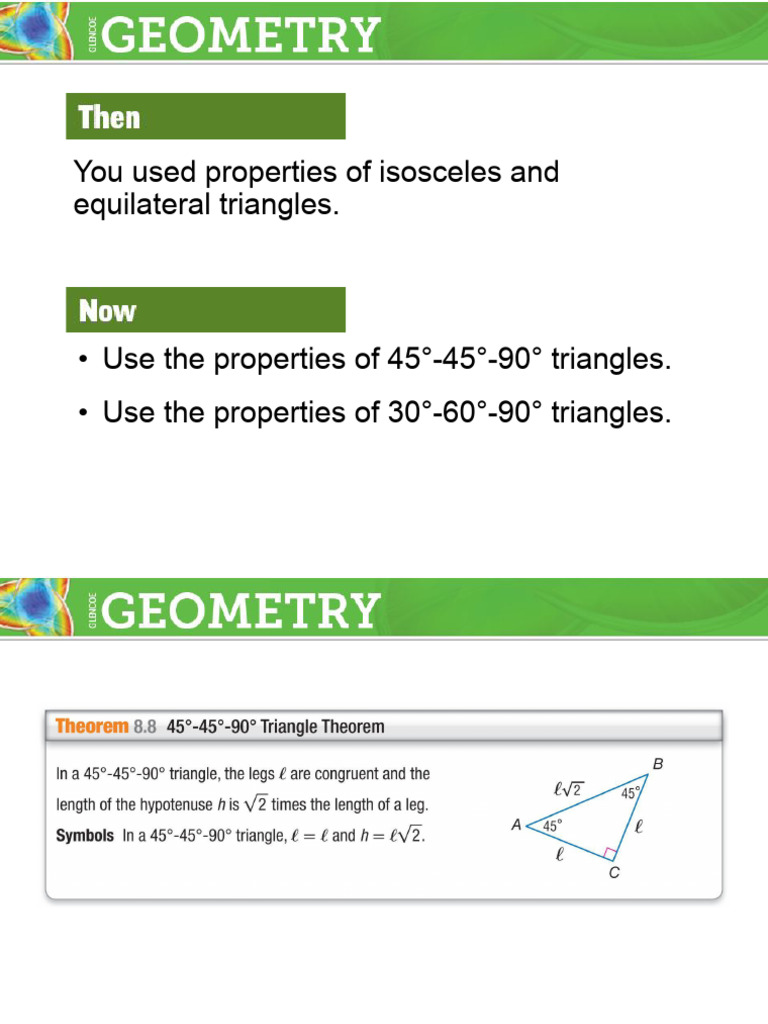 MAB-M3 U8.1 Special Right Triangles | PDF