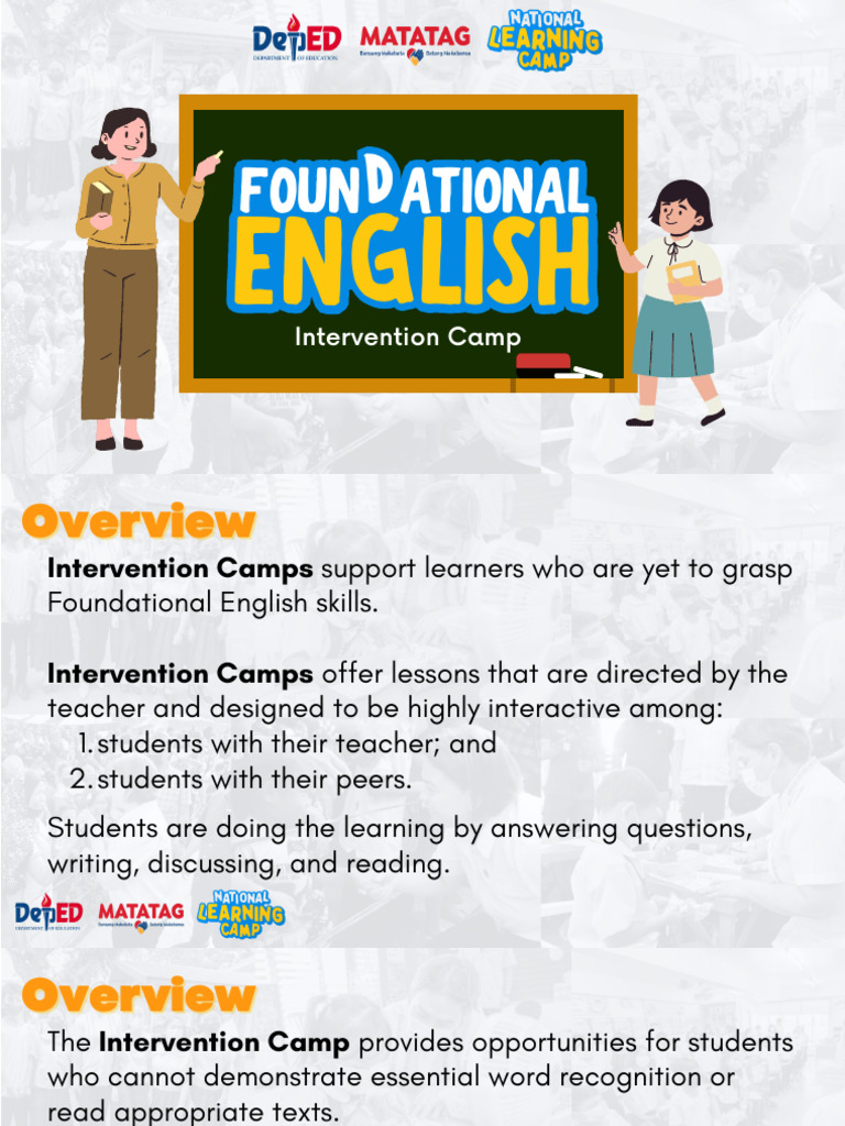 Intervention Camp Foundational English | PDF | Reading Comprehension ...