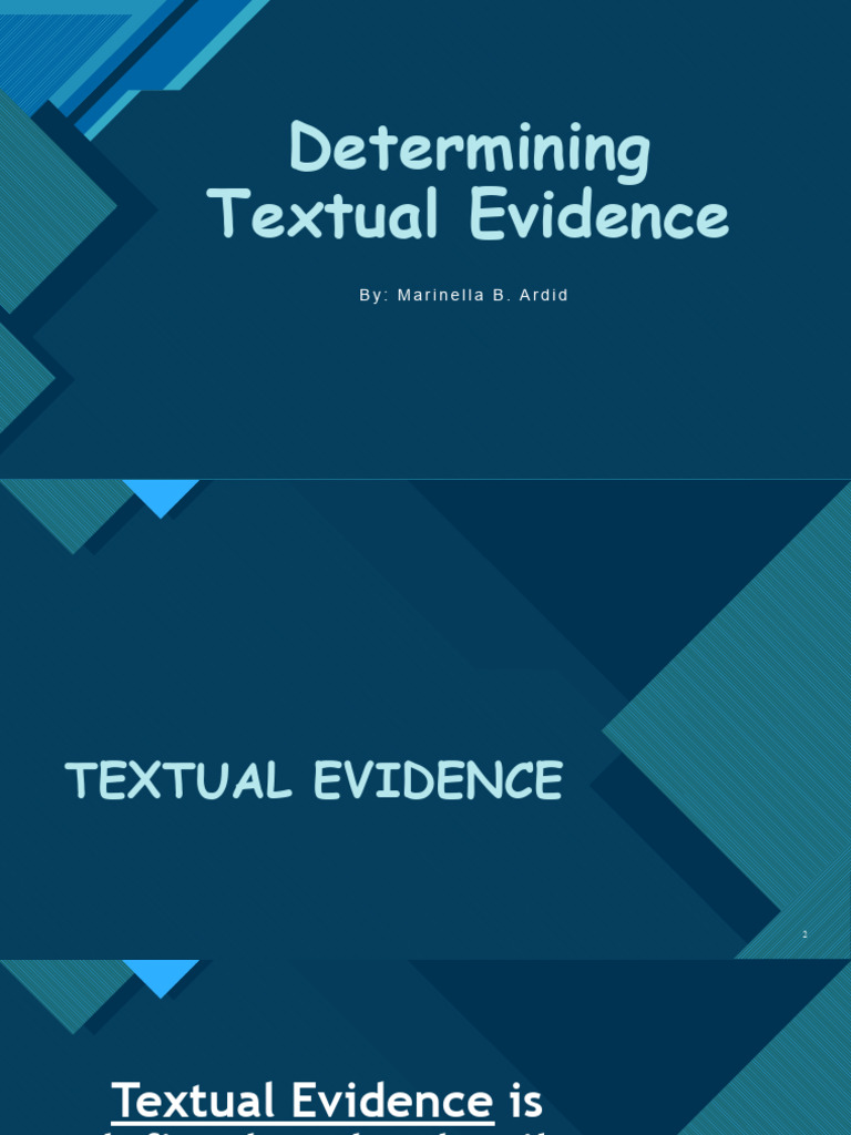 Determining Textual Evidence | PDF | Influenza