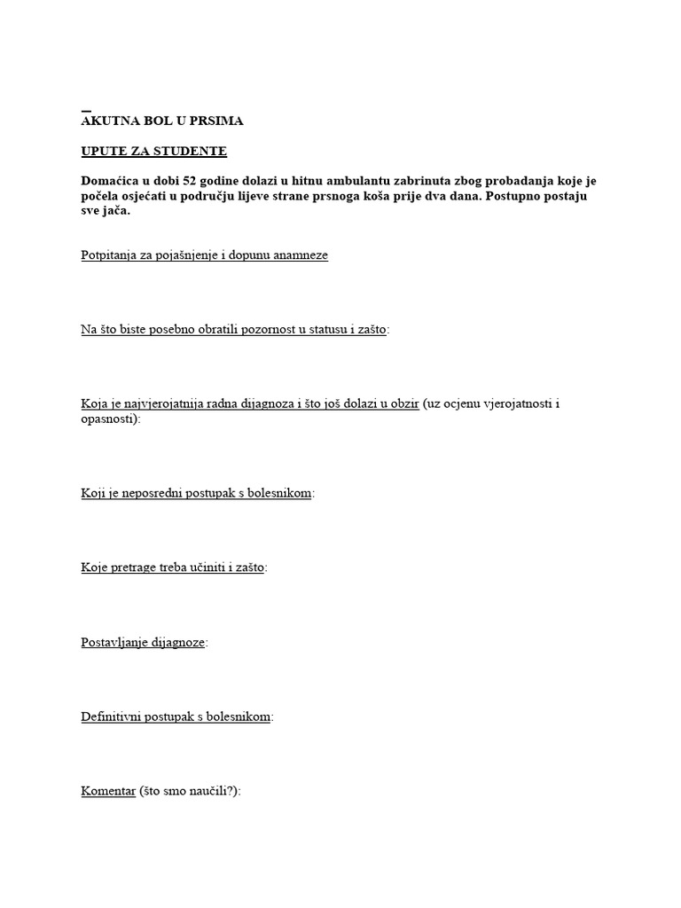 Dan Bol U Prsima SY THORACALE | PDF