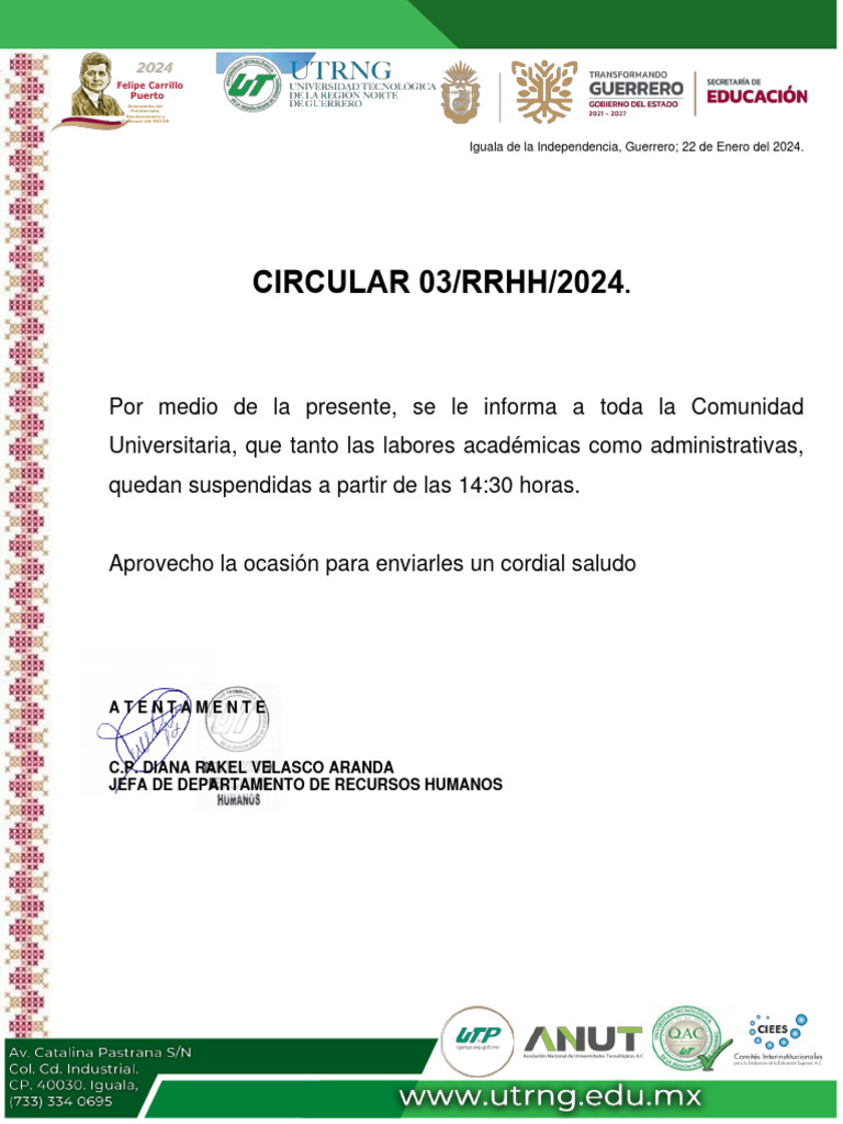 Circular 03-2024 | PDF | Política | Ciencias sociales