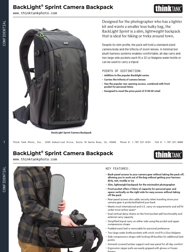 Think Tank Photo BackLight Sprint Backpack | PDF
