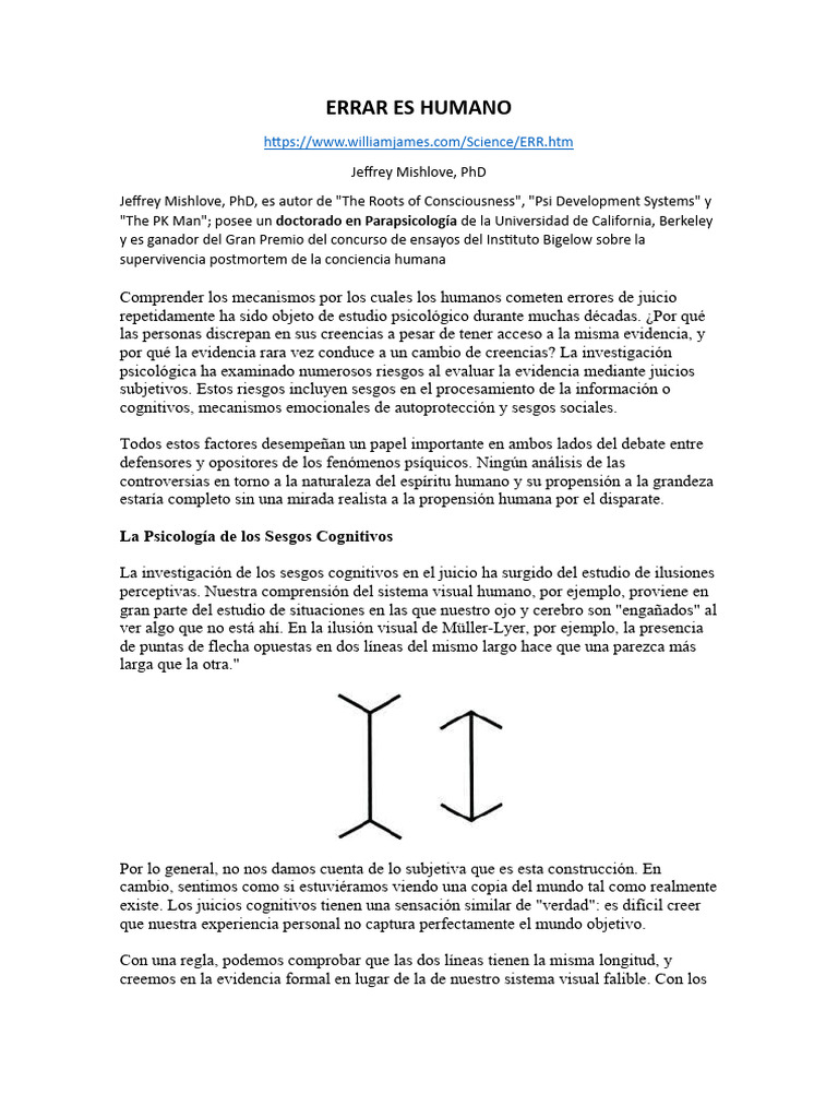 Errar Es Humano | PDF | Evidencia | Aleatoriedad