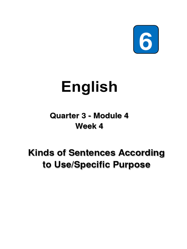 Quarter 3-Module 4 - English 6 | Download Free PDF | Question | Sentence (Linguistics)