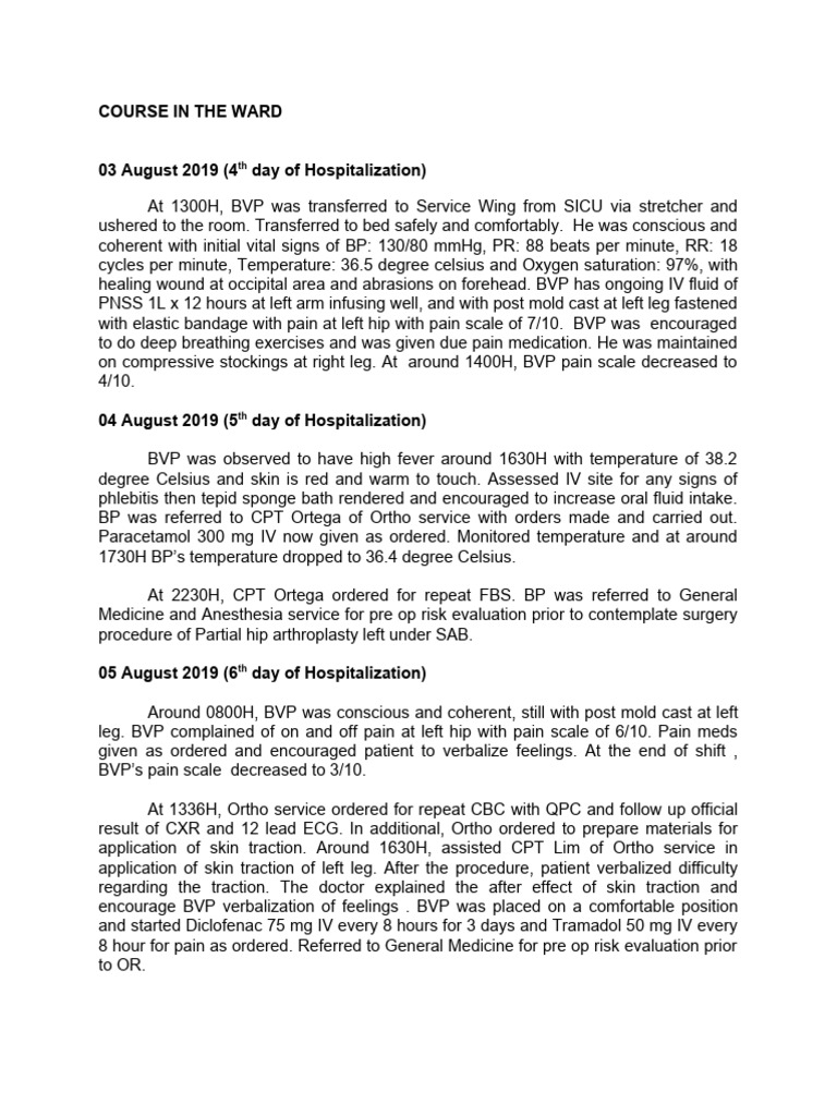 COURSE IN THE WARD 2019 Edited | PDF | Surgery | Blood Transfusion