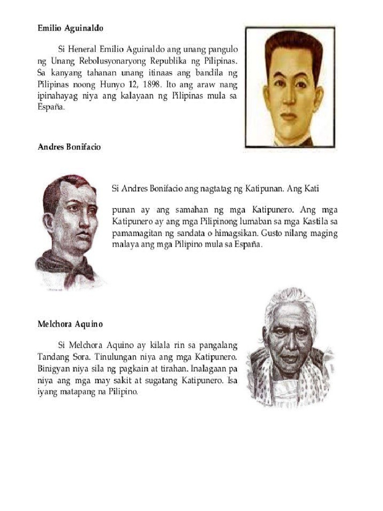 Mga Bayani NG Himagsikan | PDF