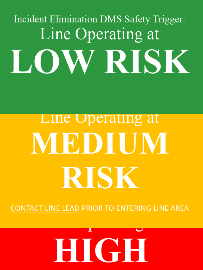 Line Operating At: Incident Elimination DMS Safety Trigger | PDF