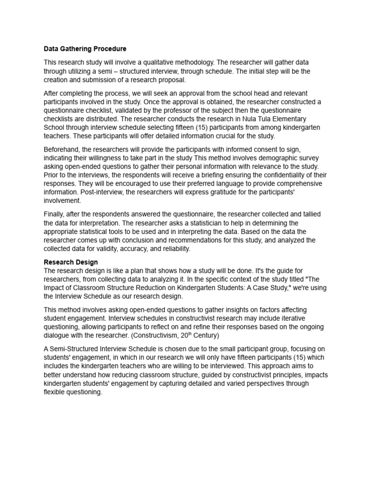Data Gathering Procedure | Download Free PDF | Methodology | Cognition