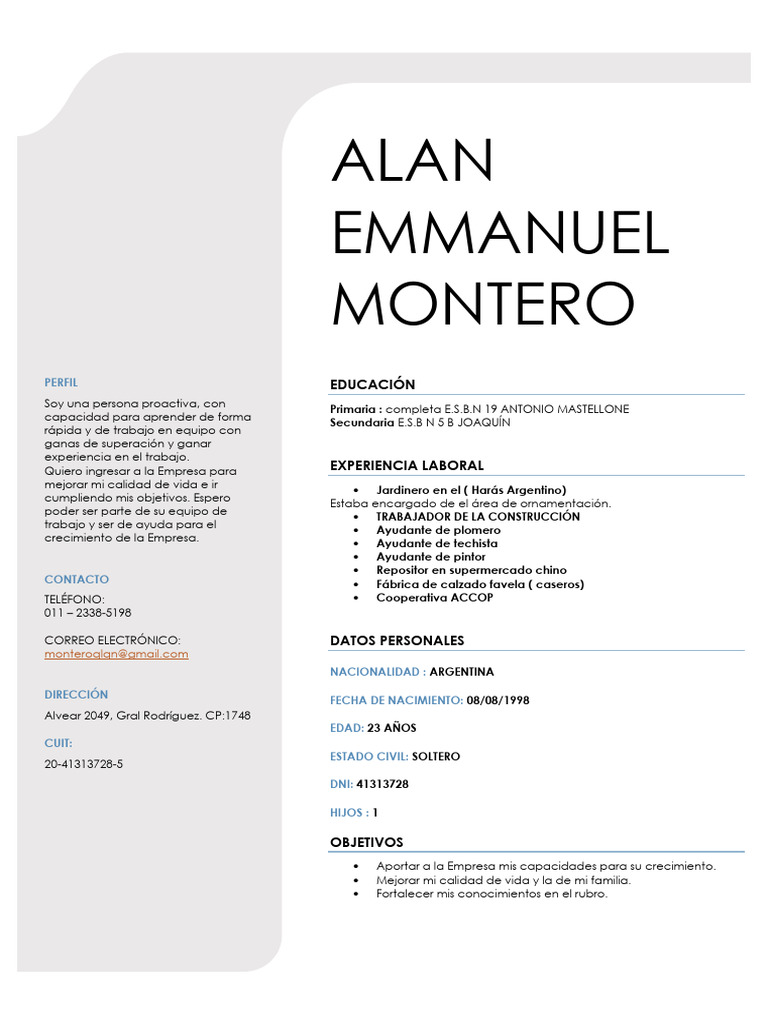 CV Alan Montero | PDF