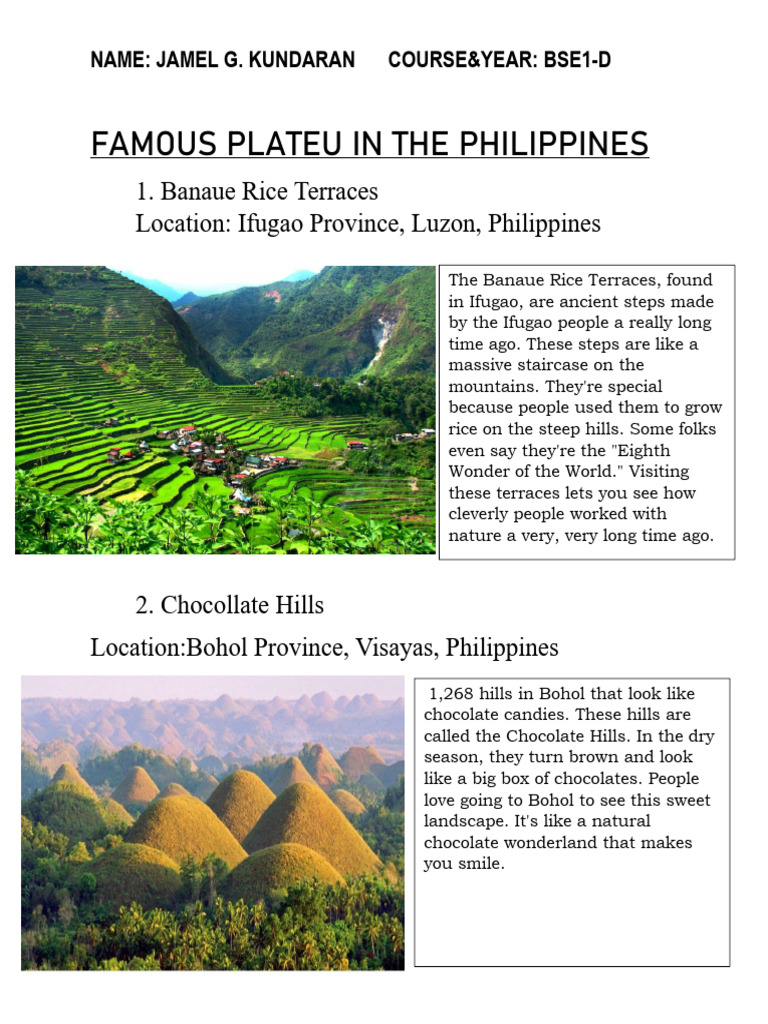 Famous Plateaus in the Philippines | PDF