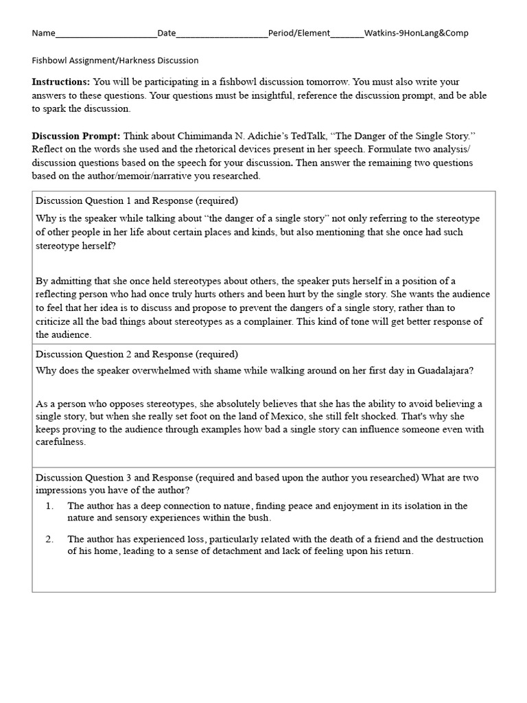 Fishbowl Assignment2 Jade | PDF | Stereotypes