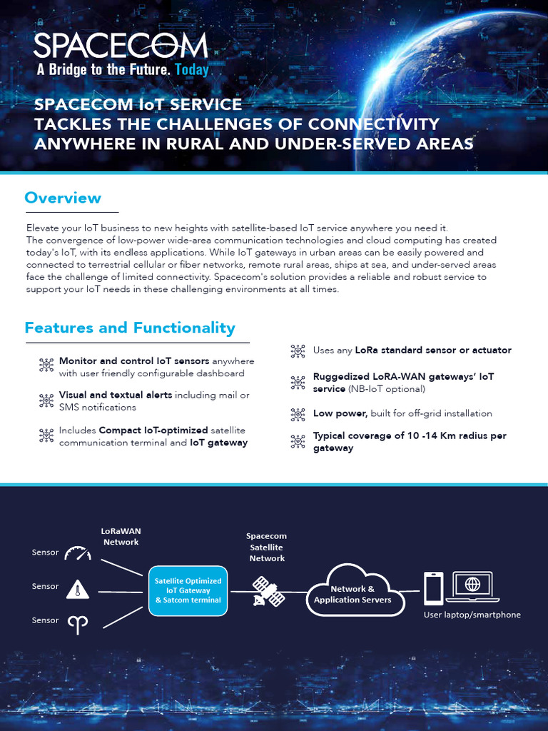 Spacecom IOT Brochure 29.03.23 | PDF | Internet Of Things | Computer Network
