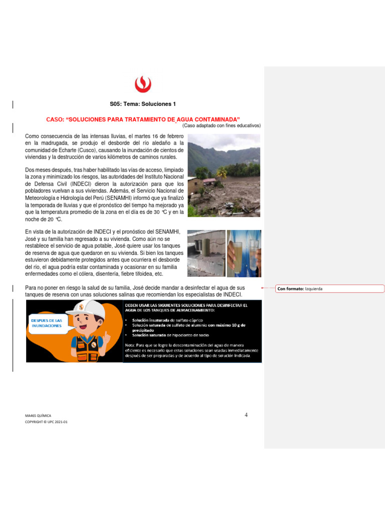 S4 - Solución 1 - Caso - Tratamiento de Agua Contaminada - 2021 | PDF ...