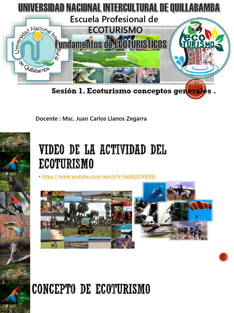 Uniq Sesión 1 Ecoturismo Conceptos Generales | PDF | Turismo | Entorno ...