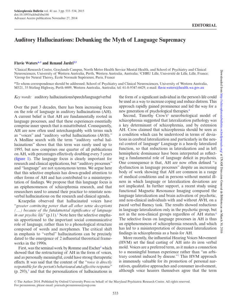 Auditory Hallucinations: Debunking The Myth of Language Supremacy ...