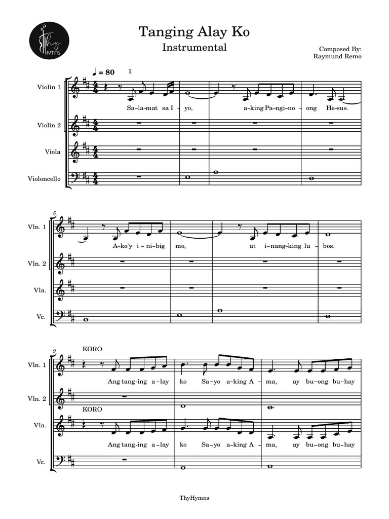 Tanging Alay Ko - Thy Hymns | PDF