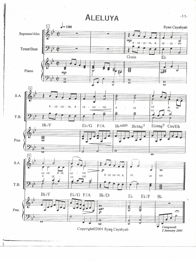 Ryan Cayabyab Aleluya | PDF