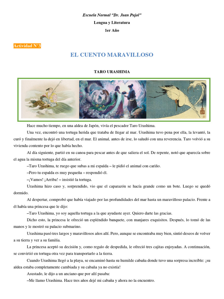 Activ. N°3 Cuento Maravilloso | PDF