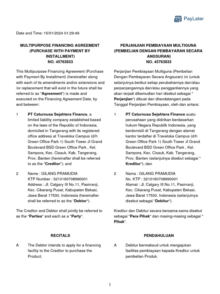 User Agreement | PDF