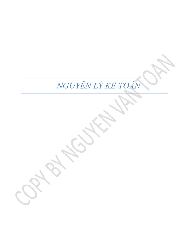Bai Giang Nguyen Ly Ke Toan | PDF