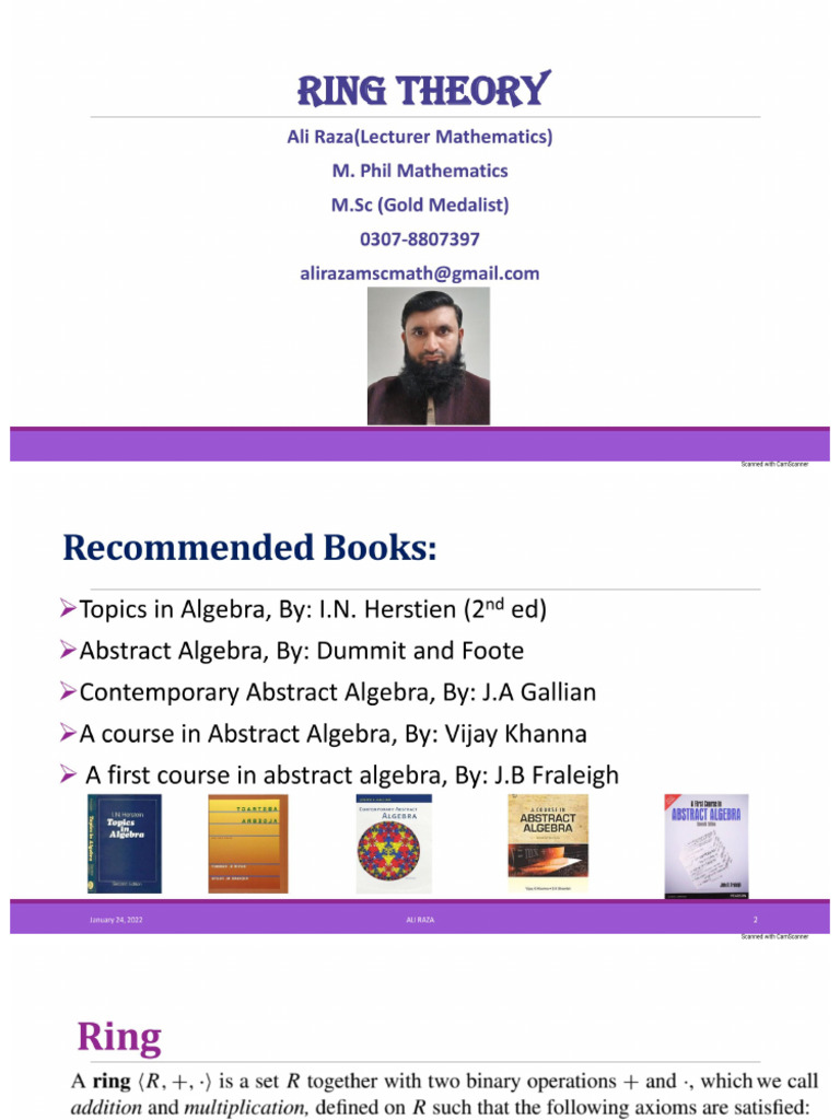 Ring Theory 01 | PDF