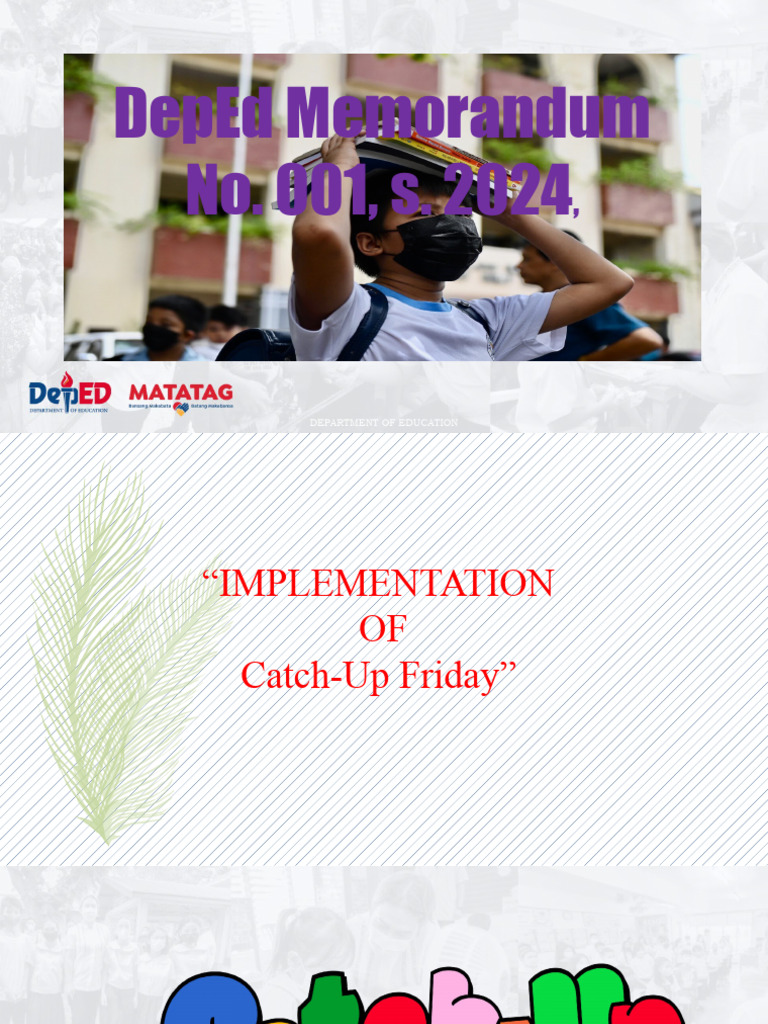 Catch Up Fridays Orientation Presentation | PDF | Curriculum | Teachers